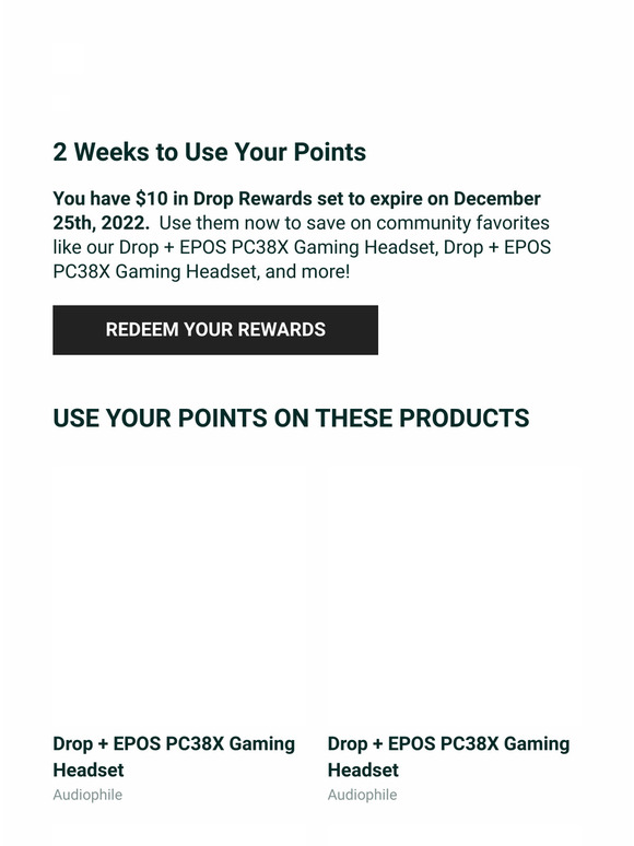 Drop: Your $10 in Drop Rewards Points Expires in Two Weeks. | Milled