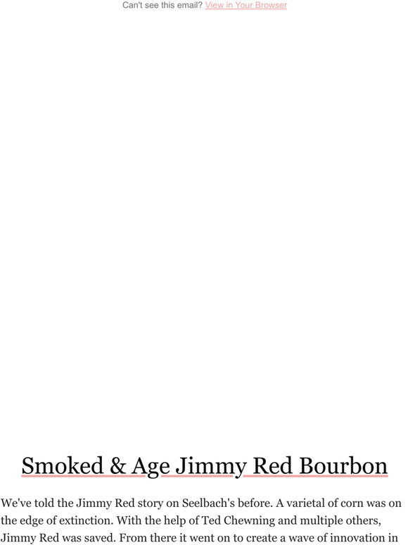 Seelbachs: High Wire Benton's Smoked and Aged Jimmy Red Corn Whiskey ...