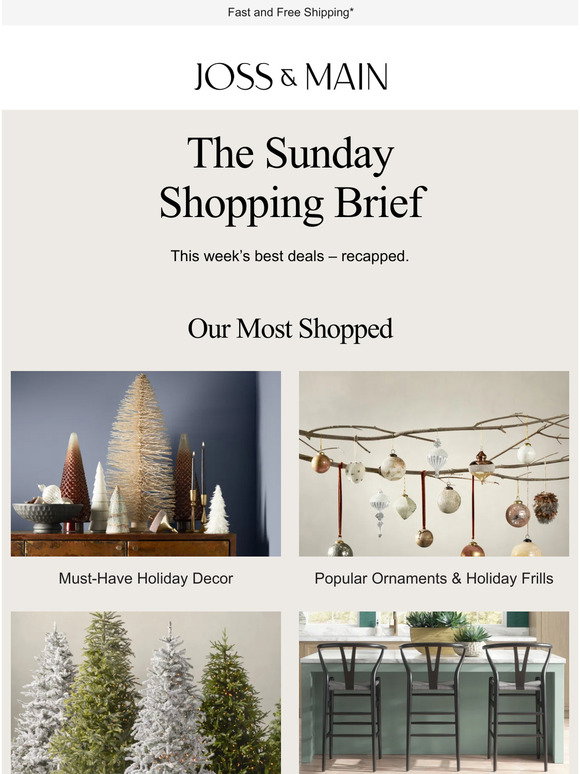 Joss & Main: We think these holiday decor deserve your attention | Milled