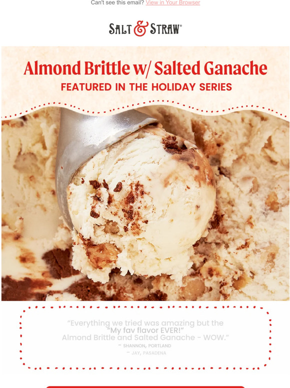 Salt & Straw: Our Gift To You: Almond Brittle w/ Salted Ganache | Milled