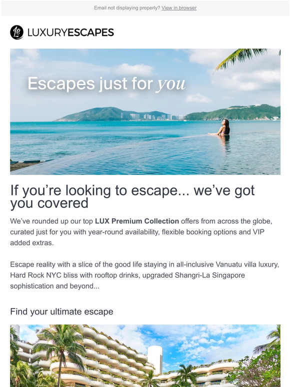Luxury Escapes: —, Looking to Escape? We’ve Got You Covered with All ...