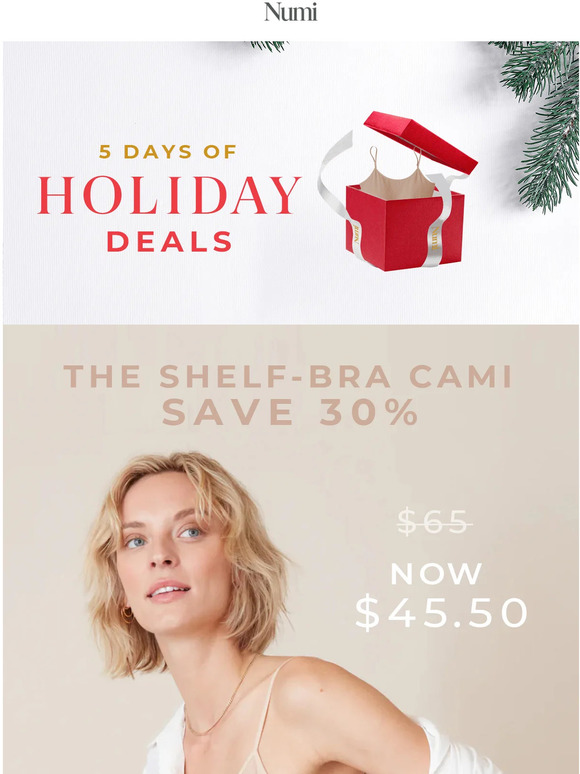Numi: Save 30% On The Shelf Bra Cami | Milled