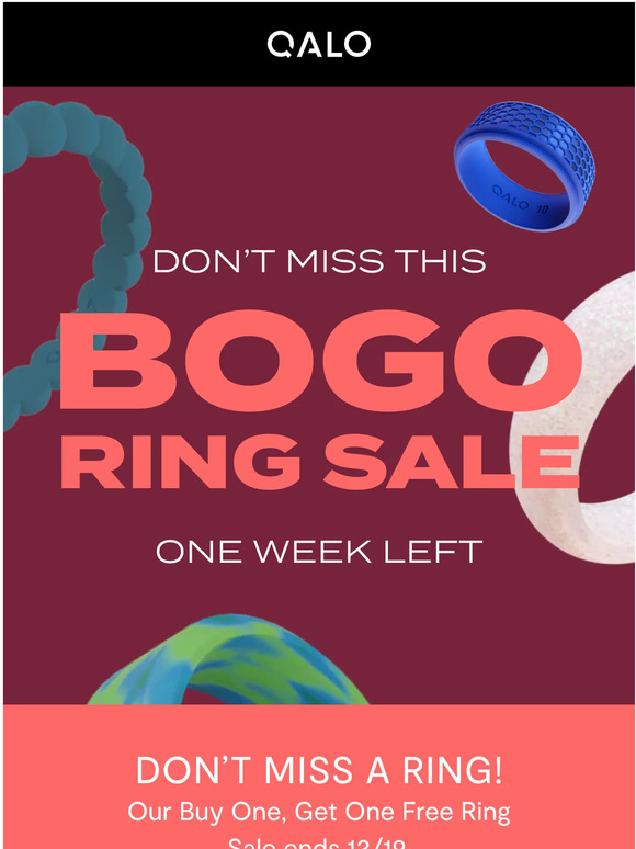 QALO: QALO BOGO Ring Sale is On. | Milled