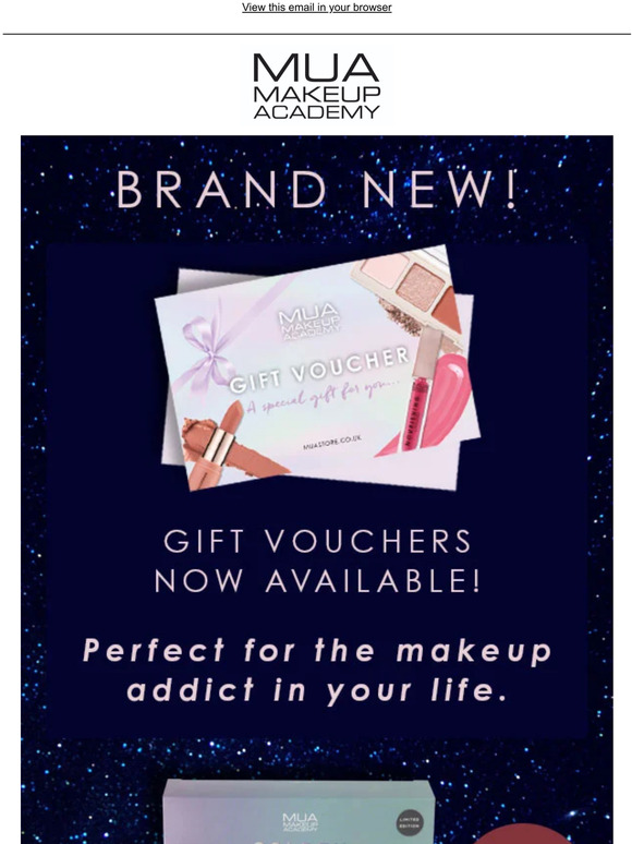 MUA: MUA Gift Vouchers Are Here! 😍 | Milled