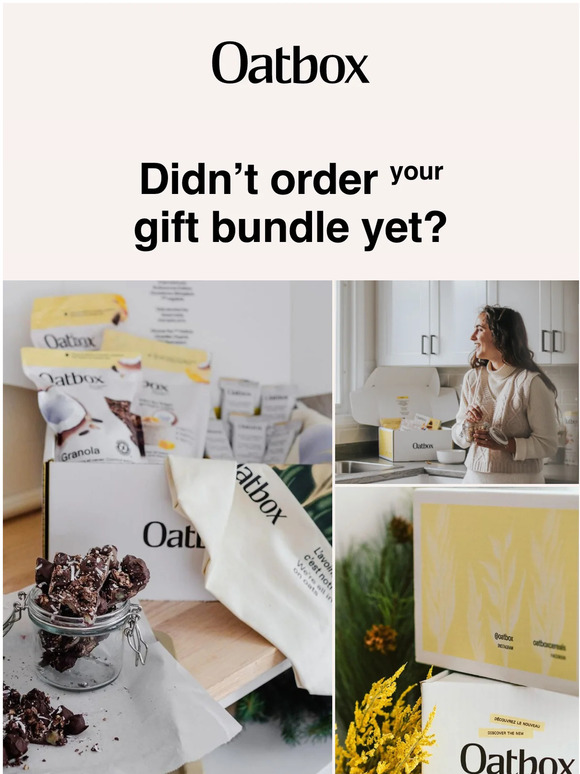 Oatbox: Tic, toc… don’t order too late ⏳ | Milled