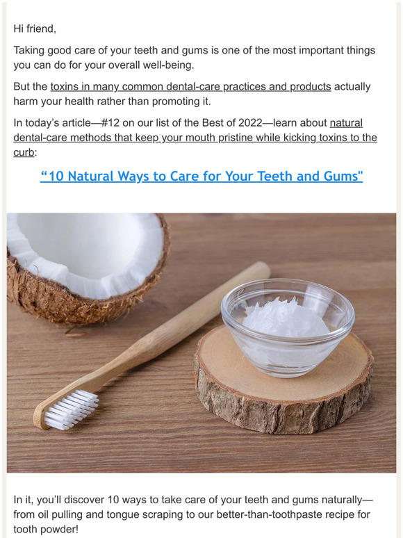 The Grow Network: 10 Natural Ways to Care for Your Teeth & Gums | Milled