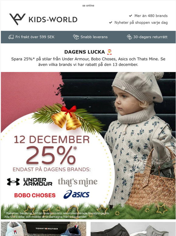 Kids World: Idag 👉 25% på Under Armour, Bobo Choses, Asics och Thats ...
