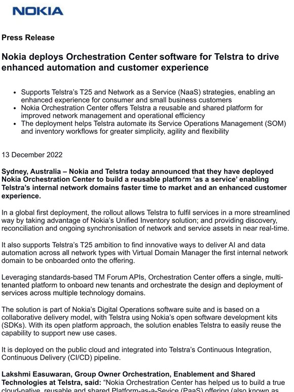 Withings: Nokia deploys Orchestration Center software for Telstra to ...