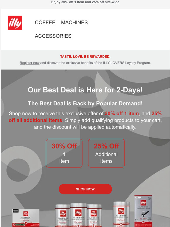 illy: Your Favorite Deal is Back Again! | Milled