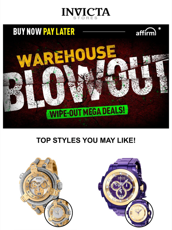 Invicta: Invincible Styles + Clearance Deals = Best. Monday. Ever. | Milled
