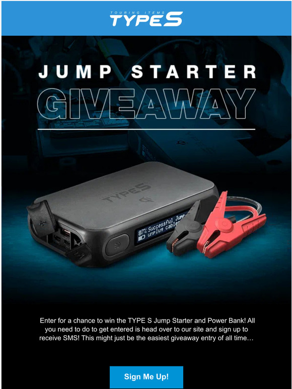 TYPE S Auto: Want a free TYPE S jump starter? 😱 | Milled