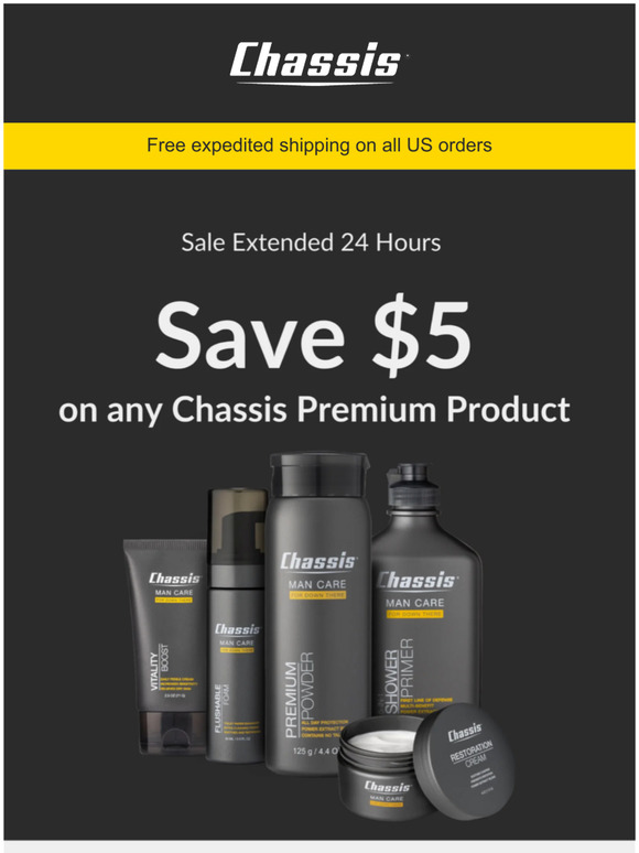 Chassis: Extended 24 Hours! $5 Off Any Premium Product. | Milled