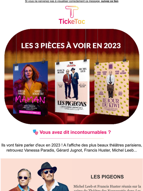 Ticketac: 🎭 Les trois pièces à voir en 2023 ! | Milled