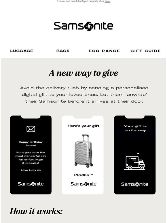 Samsonite: Introducing A New Way To Give | Milled