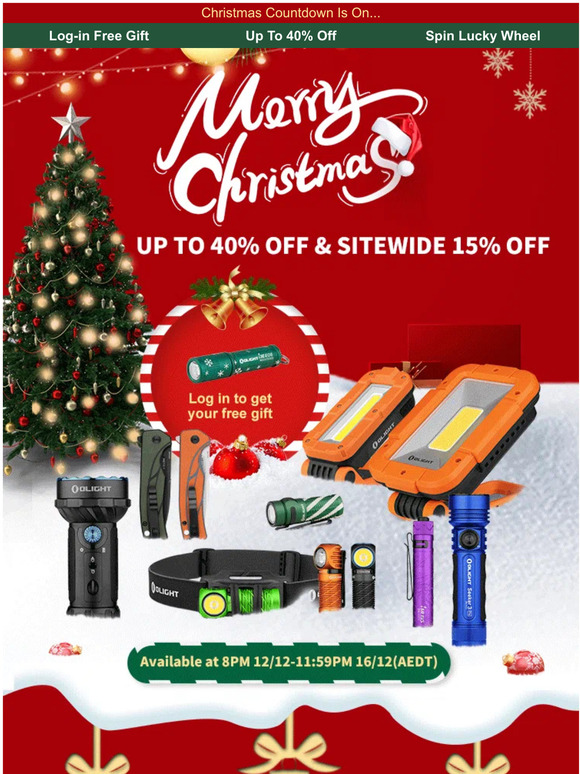 Olight: 🎁Xmas Sale｜Wrap Up Your List With 40% Off Gifts | Milled