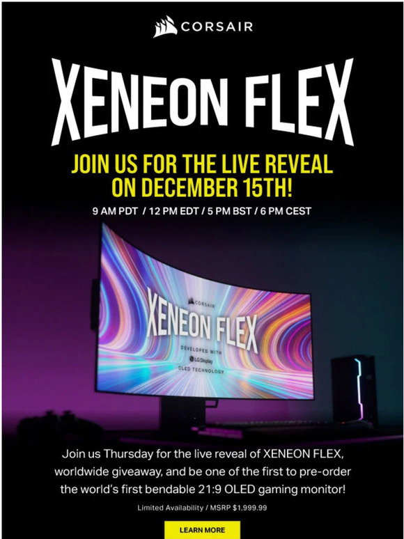 Corsair: CORSAIR LIVE XENEON FLEX Announcements | Milled