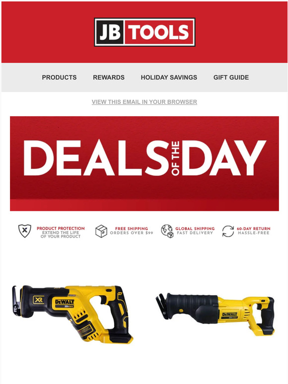 JB Tools: Deal of the Day: DeWalt | Milled