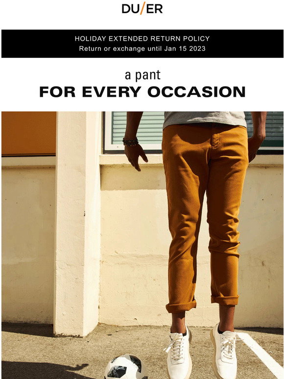 DUER: Pants for every occasion 👖 | Milled