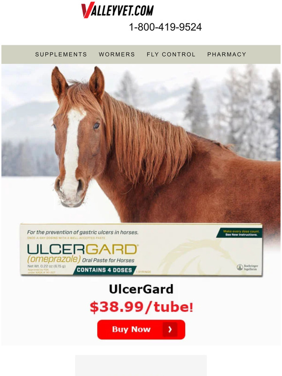 Valley Vet Supply: Prevent Ulcers. Choose UlcerGard. | Milled
