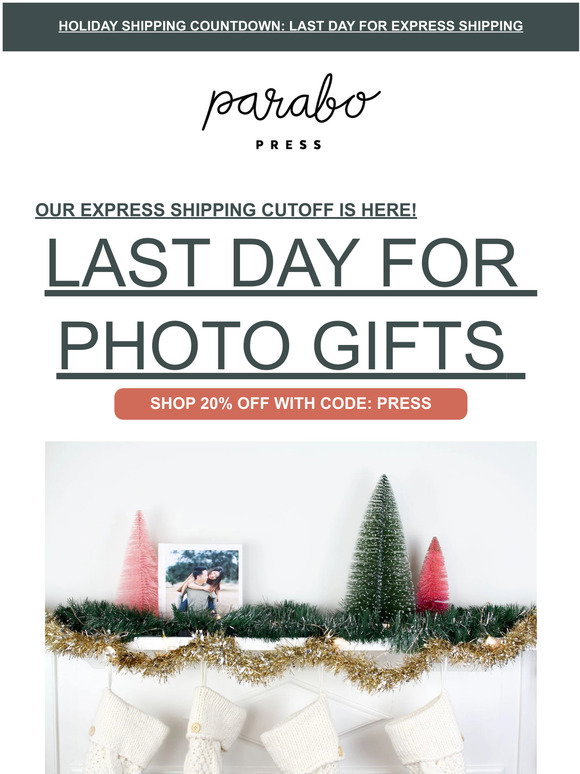 Parabo Press: LAST DAY: Express Shipping cutoff is here! | Milled