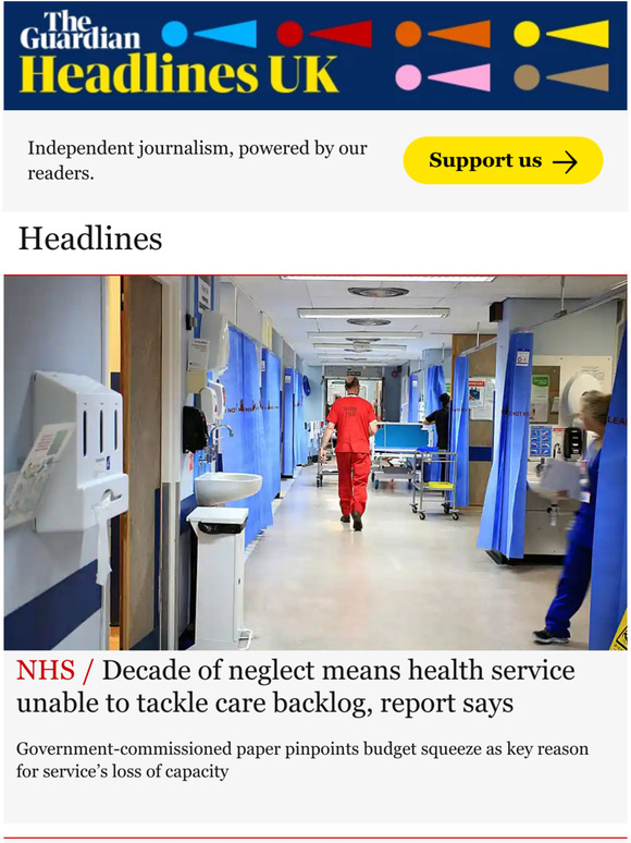The Guardian: The Guardian Headlines: Decade of neglect means NHS ...