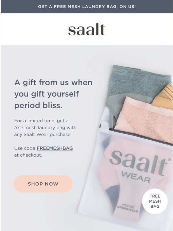 Saalt: FREE laundry bag with Saalt Wear purchase! 🥳 | Milled