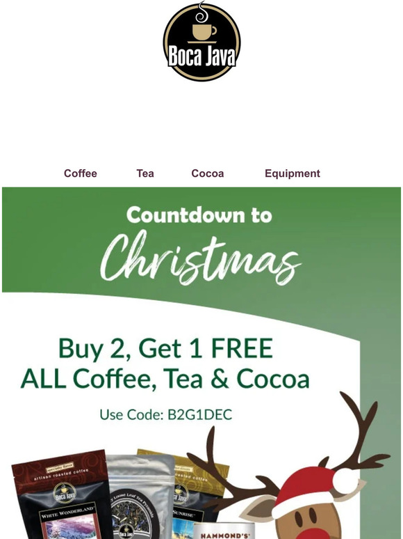 Boca Java: B2G1 FREE on Coffee ☕ Cocoa 🍫 & Teas 🍵 | Milled