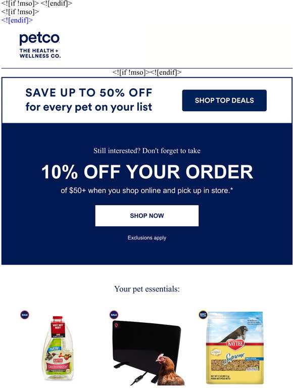 Petco: Look again with an extra % off | Milled