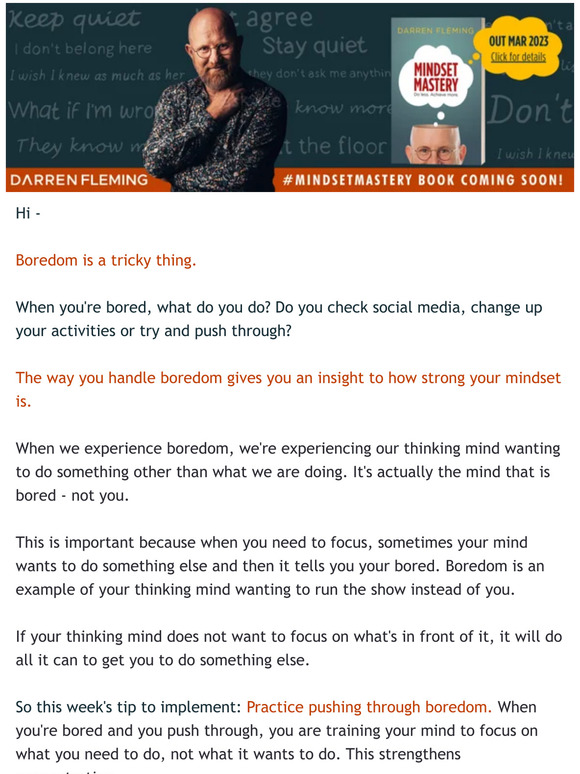 Executive Speaking: Productivity Tip: Be Bored | Milled