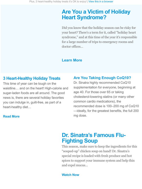 Healthy Directions: Are You a Victim of Holiday Heart Syndrome? | Milled