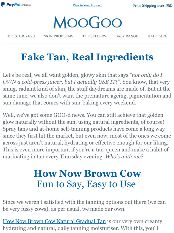 MooGoo: Natural tan with natural ingredients? Here's how... ☀ | Milled