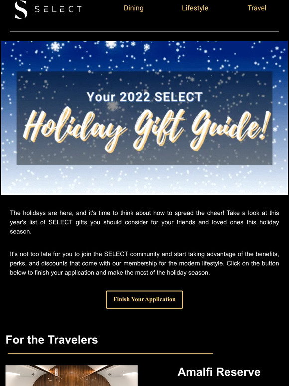 Select: 🎁 The 2022 SELECT Holiday Gift Guide | Milled