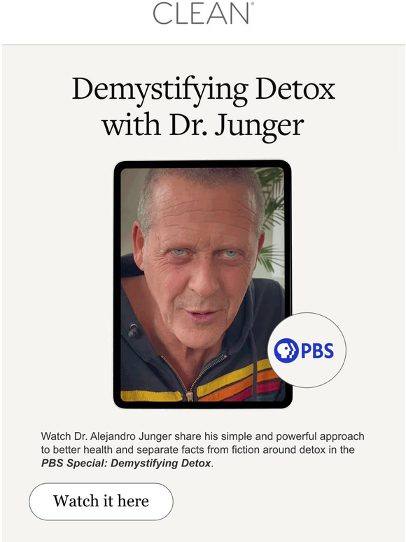 Clean Program: 🎥 PBS Special 'Demystifying Detox' with Dr. Junger | Milled