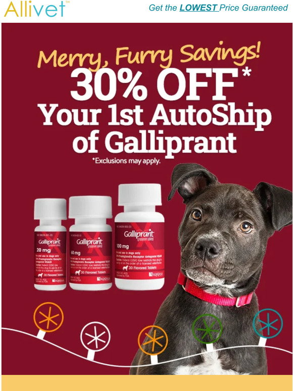 allivet.com: 💰 Special, Limited-Time Savings on Galliprant | Milled