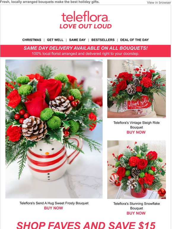 Teleflora: Check Off Your ‘Nice’ List 🎅Enjoy $15 Off | Milled