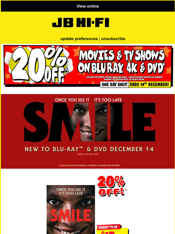 JB Hi-Fi: Smile - Out Now! | Milled