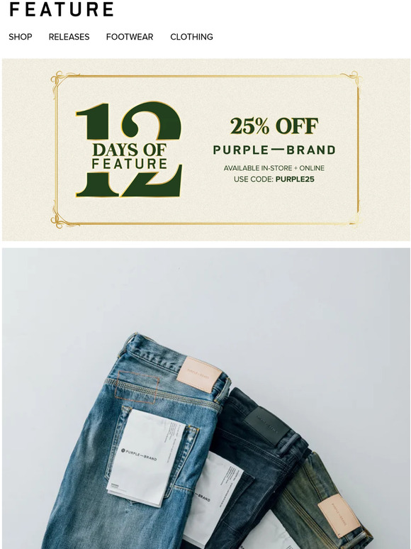 Feature: 12 Days of FEATURE: 25% OFF PURPLE BRAND! 🎁 | Milled