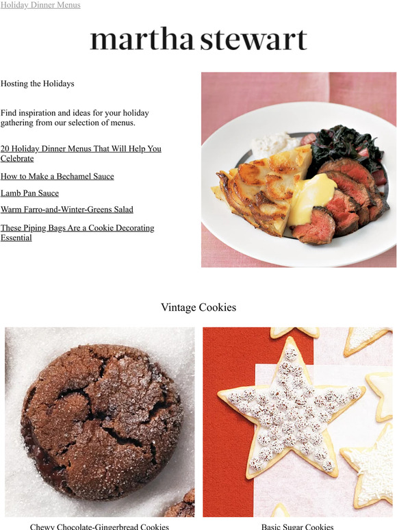 Better Homes and Gardens: 20 Traditional Holiday Dinner Menus | Milled