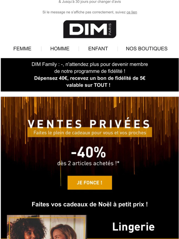 DIM: 🎉 -40% dès 2 articles, vite ! Faites-vous plaisir ! | Milled