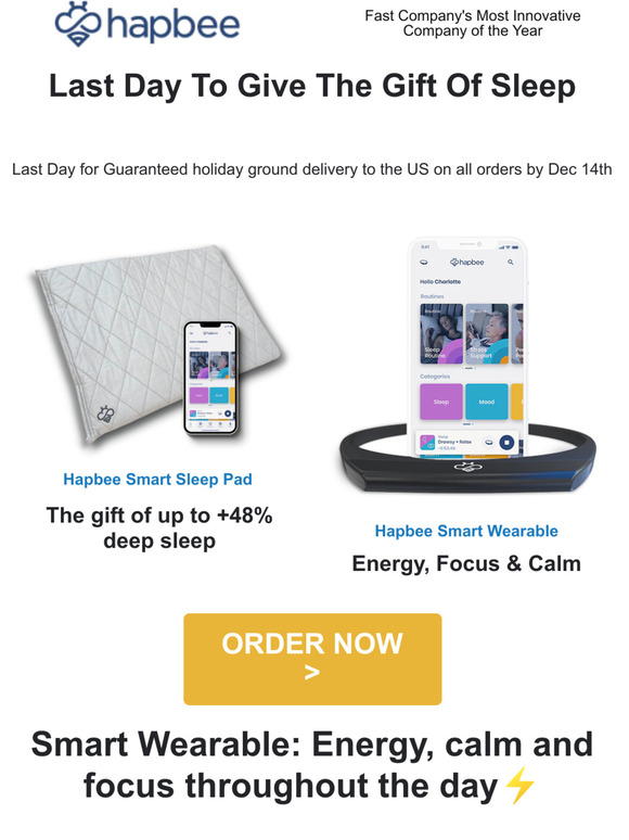 Hapbee: Give The Gift Of Sleep | Milled