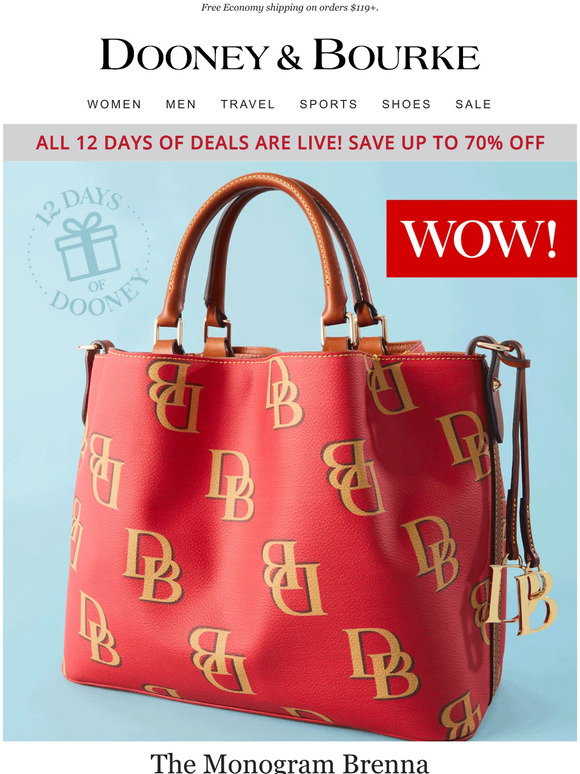 Dooney and Bourke: Ready For This? The Monogram Brenna is Over 50% Off ...