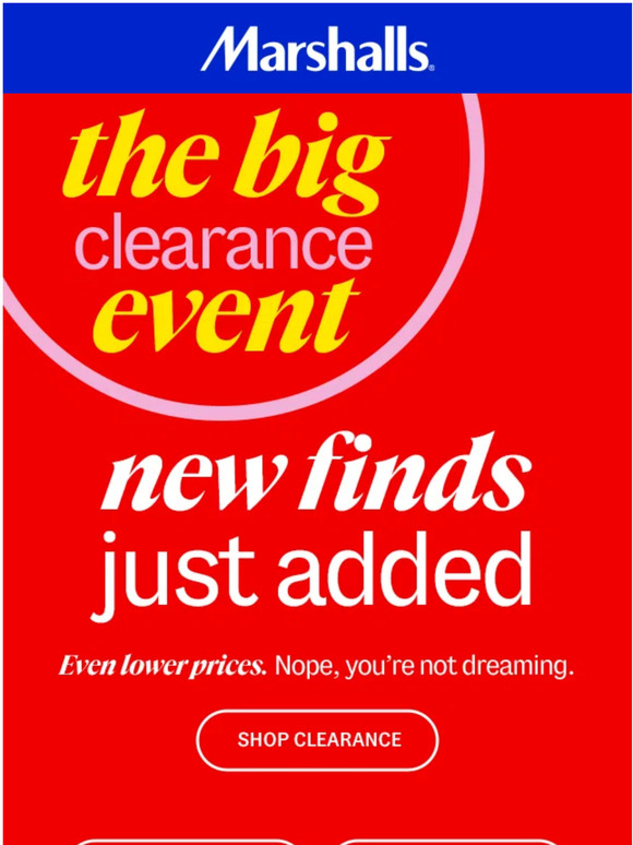 Marshalls: Just in: Even MORE clearance finds! | Milled