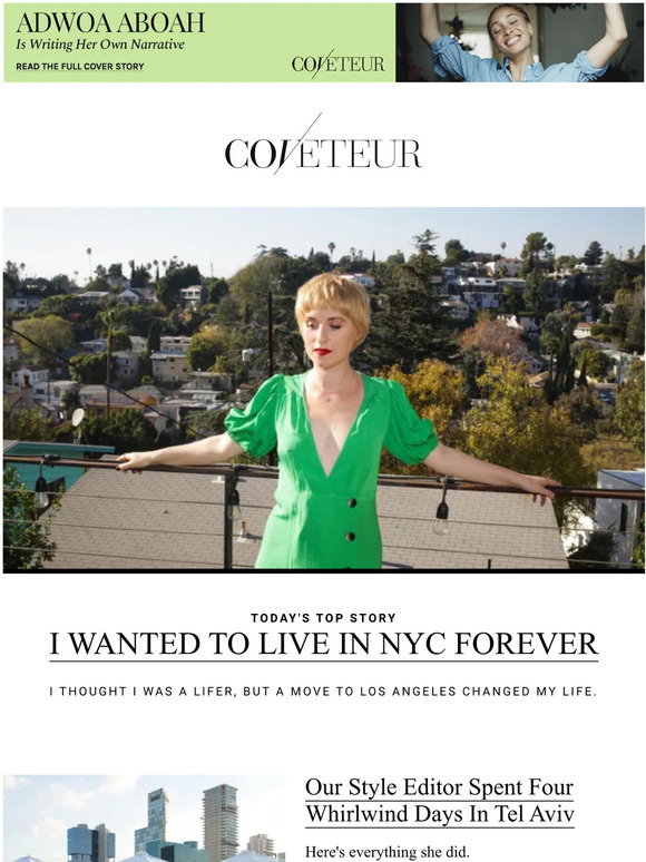 COVETEUR: How a Move Across The Coast Changed My Life | Milled