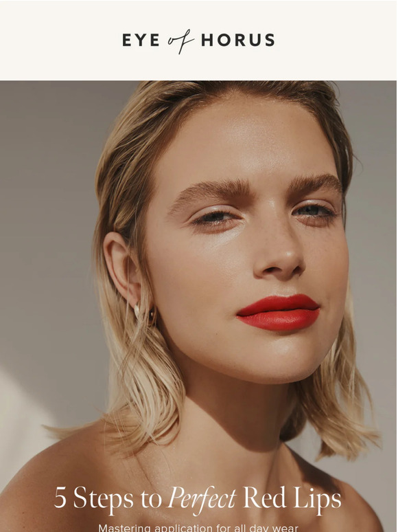 Eye of Horus Cosmetics: 5 Steps for Perfect Red Lips (all day!) 👄 | Milled