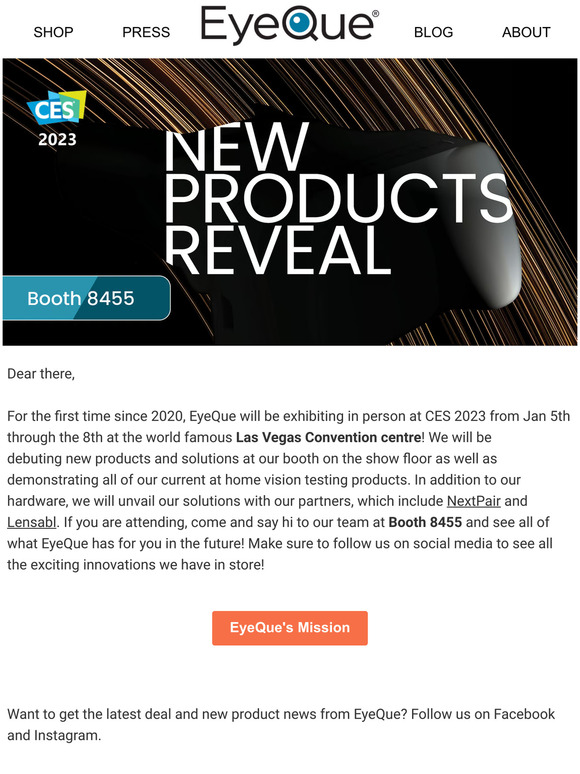 EyeQue: CES 2023 CONFIRMED! | Next Gen EyeQue Solution Release Date | Milled