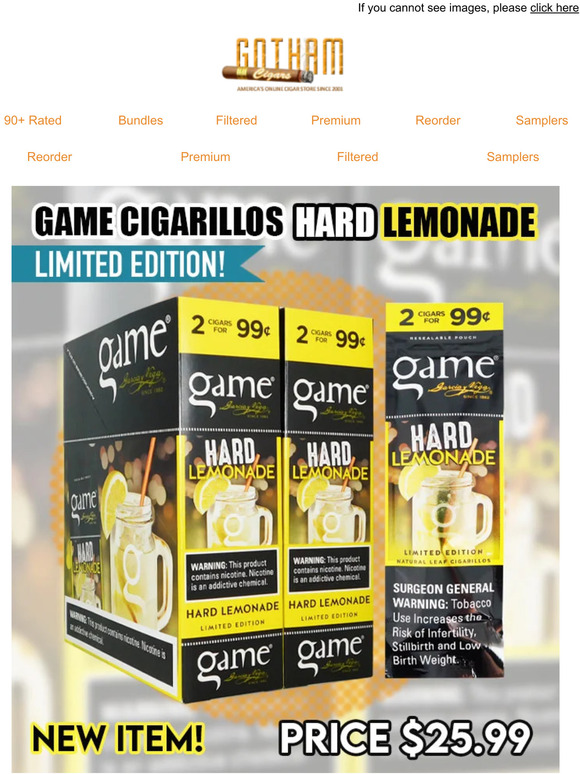 Gotham Cigars: New Limited Edition Game Cigarillos Now in Stock! | Milled