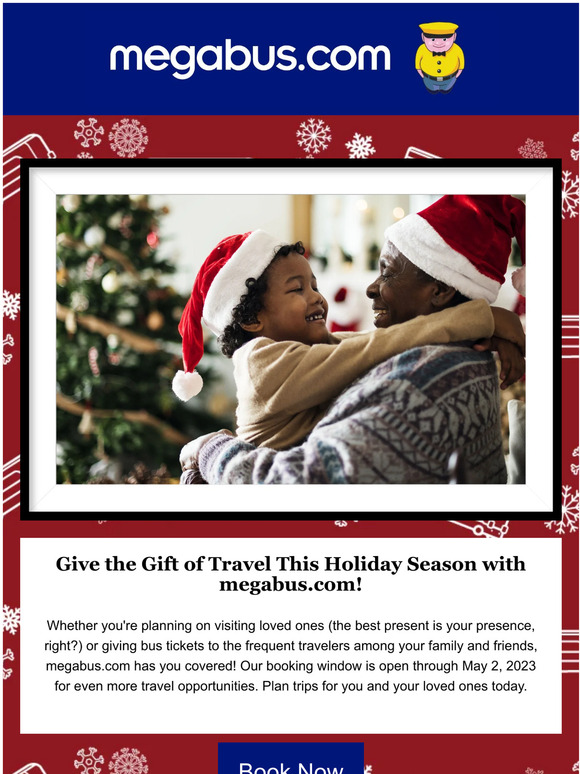 Megabus: 🎁 The Best Gift Is the Gift of megabus.com Travel! 🎁 | Milled