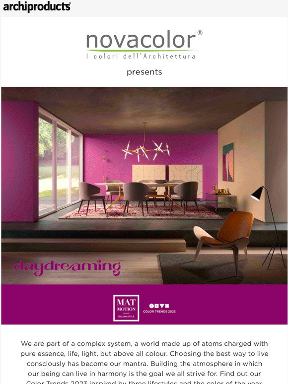 Archiproducts IT: Novacolor presents its Color Trends 2023 inspired by ...