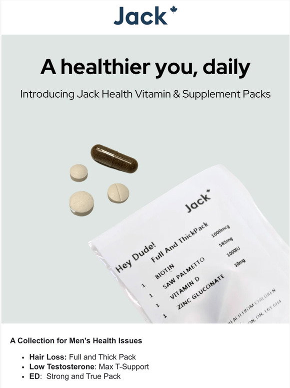 Jack Health: Vitamins & Supplements 💊 Daily Dose of Mojo | Milled