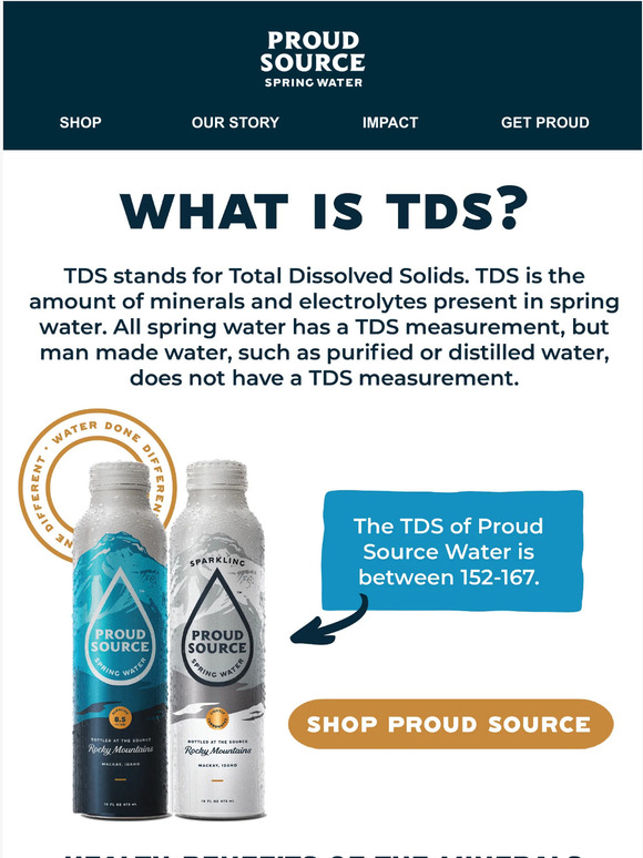 Proud Source Water: The one water term you NEED to know...💧 | Milled